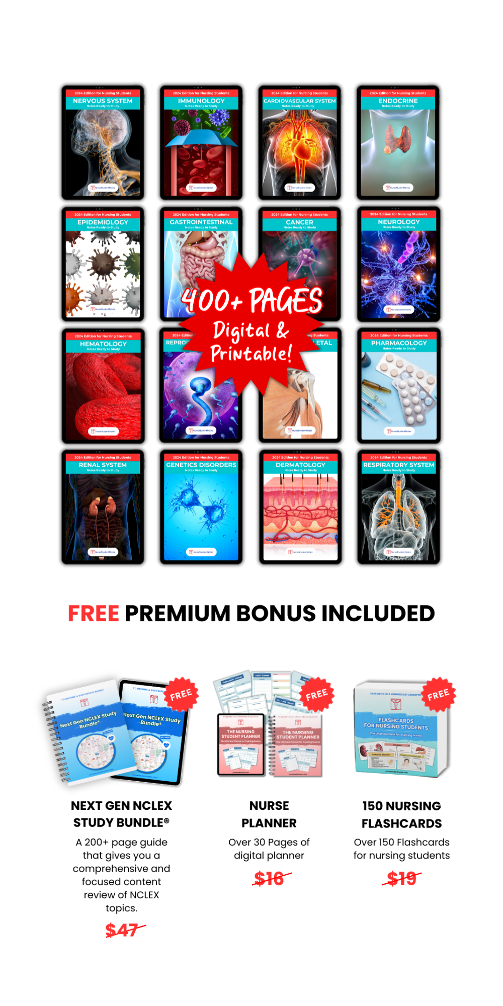 The Ultimate Nursing School Bundle® – NurseStudentNotes